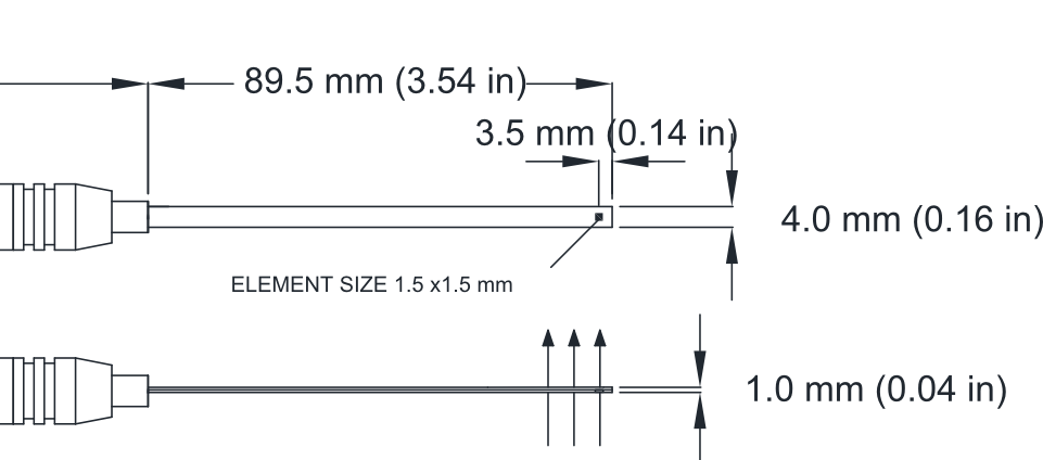 TP002 Standard Transverse Hall Probe (as supplied with GM08 and GM07)