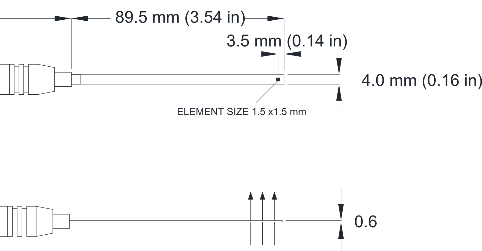 TP002SP0.6 Extra-Slim Transverse Probe